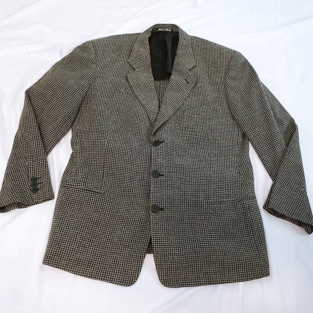 Giorgio Armani Blazer 3 Button Sport Jacket Checker S… - Gem